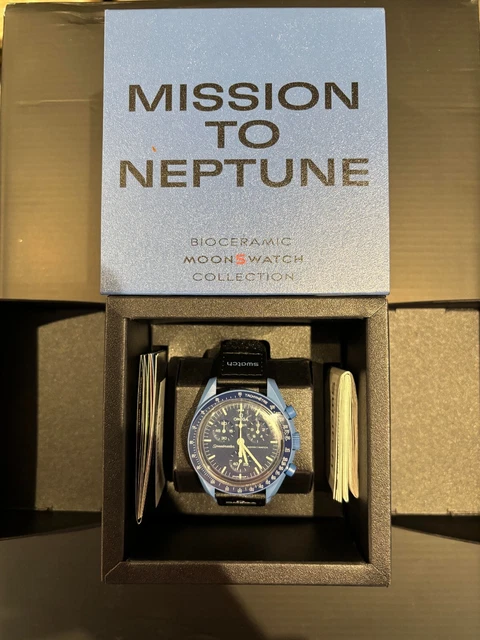 SWATCH X OMEGA Mission To Neptune - Bioceramic Moonswatch - Brand New ...