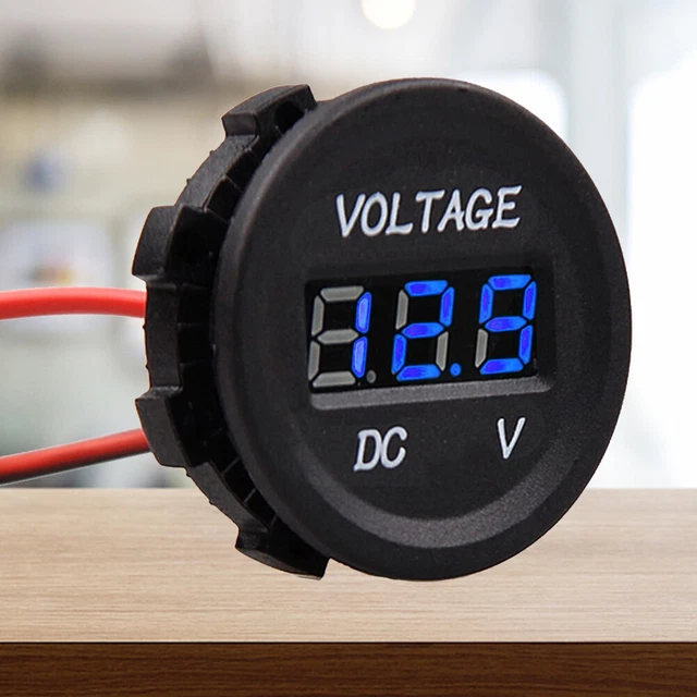 NUOVO LED VOLTMETRO Digitale Bule LED Auto Gauge Misura DC 12V 24V ...