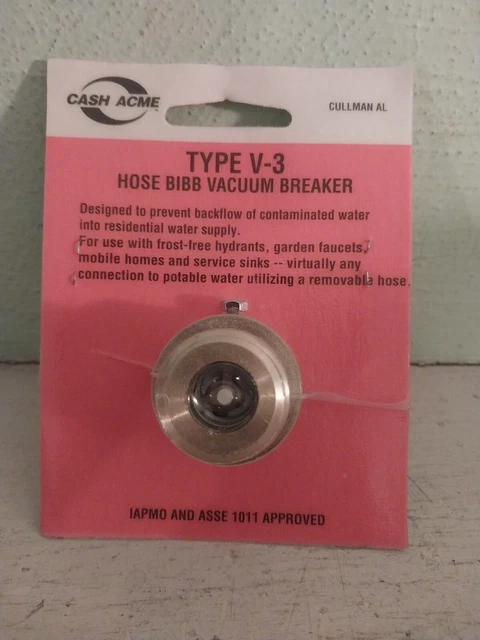 CASH ACME HOSE bibb anti-siphon vacuum breaker backflow preventer Type ...