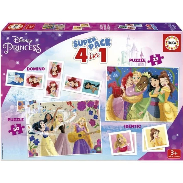 2 JEUX EDUCATIFS basiques et 2 puzzles - EDUCA - Educa Superpack Disney Princess EUR 30,20 ...