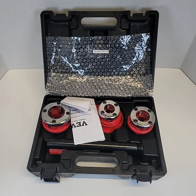 VEVOR RATCHET PIPE Threader Kit Pipe Threading Tool 1/2" NPT, 3/4" NPT ...