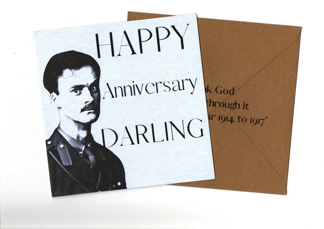 CAPTAIN DARLING (BLACK Adder goes Forth) 15x15cm Anniversary card and ...