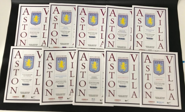 ASTON VILLA PROGRAMME Bundle Official News & Records x22 2007 2008 ...