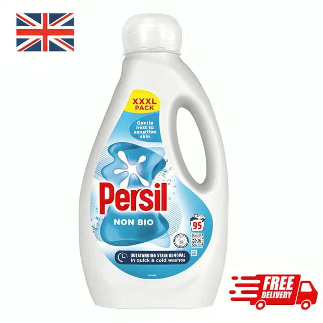 PERSIL NON-BIO LAUNDRY Sensitive Skin Gentle Detergent 95 Washes XXXL ...
