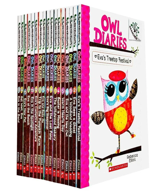 OWL DIARIES COLLECTION 1-17 Books Set By Rebecca Elliott PB NEW £39.99 ...