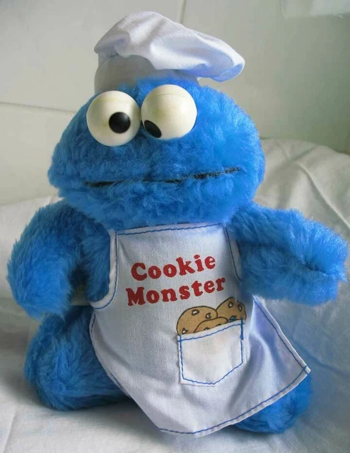 COOKIE MONSTER SESAME Street genuine 1970s vintage stuffed toy, rare ...