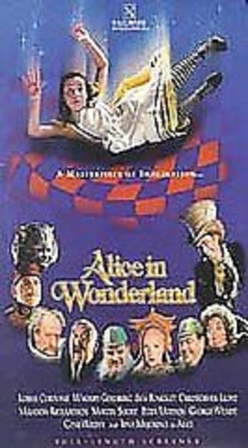 ALICE IN WONDERLAND Hallmark 1999 VHS live-action Christopher Lloyd Ben ...