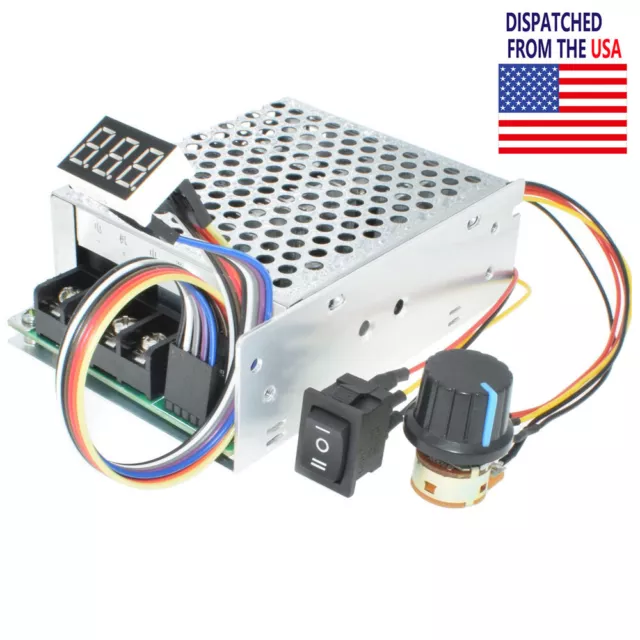DC 10-55V MAX 60A PWM Motor Speed Controller CW CCW Reversible 12V 24V ...