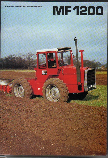 1977 MASSEY FERGUSON "MF 1200" Articulated Tractor Brochure Leaflet £9.50 - PicClick UK