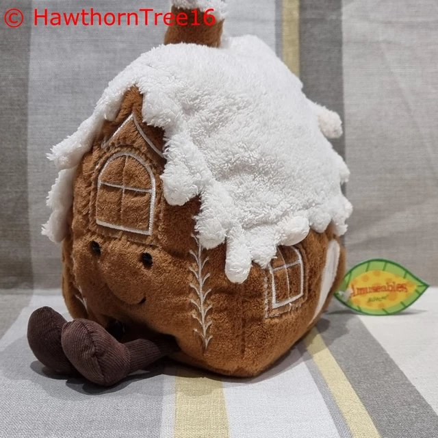 JELLYCAT AMUSEABLE GINGERBREAD House Soft Toy Plush BNWT NEW D29 £109. ...