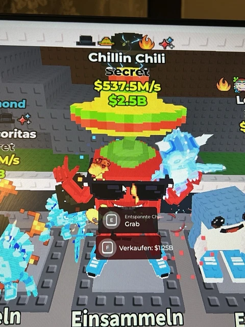 CHILLIN CHILLI CHILI 537M Steal A Brainrot Sab Cheap 500m EUR 65,00 ...