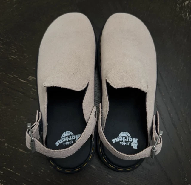 DR. MARTEN ZEBZAG Suede Slingback Platform Powder Pink Mules size 13 ...