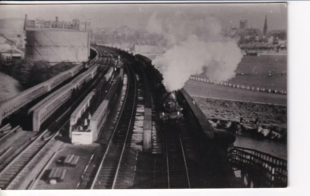 CHESTER GASOMETER RACECOURSE Steam Train Real Photo River Dee Curzon ...