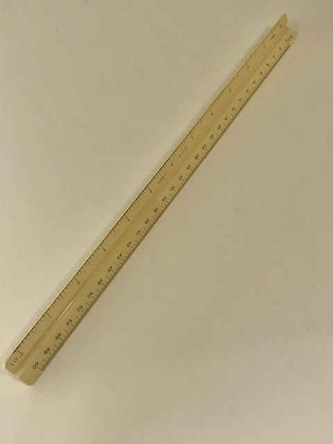 VINTAGE PICKETT P-232 E Triangular White Engineering Drawing Scale ...