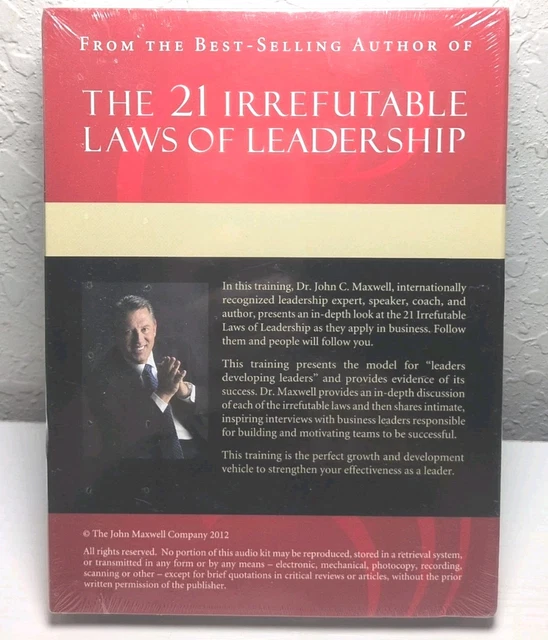 JOHN C MAXWELL The 21: Irrefutable Laws Of Leadership Audio CD Brand ...
