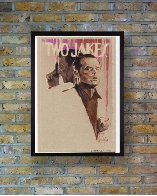 &TWO JAKES& 1990 Theatrical Film Release A3 Framed Fine Art Modern ...