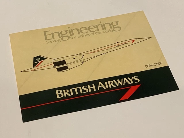 BRITISH AIRWAYS ENGINEERING CONCORDE sticker 148x116mm Landor livery £ ...