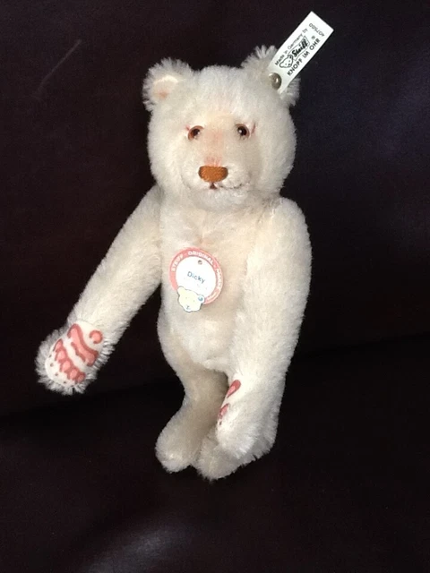 SPIELZEUG SAMMLER STEIFF Teddy Bär Dickie weiß Replik Limited Edition ...