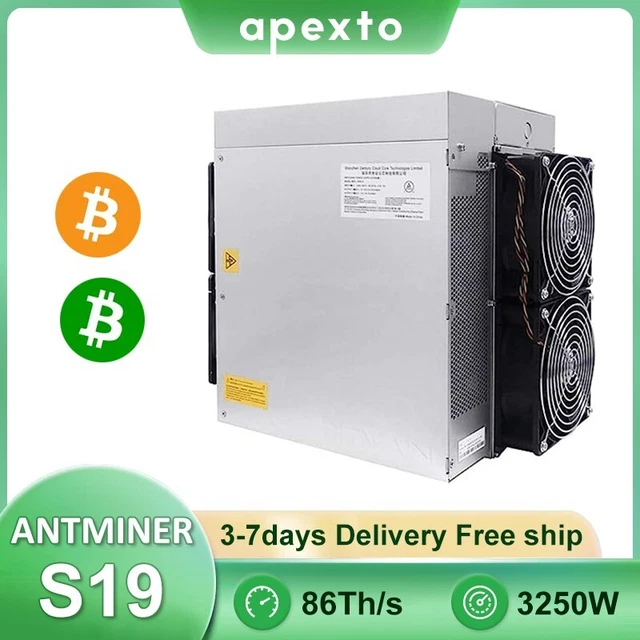 Minero Bitmain Antminer S19 86th S 3250w Bitcoin Asic Con Fuente De