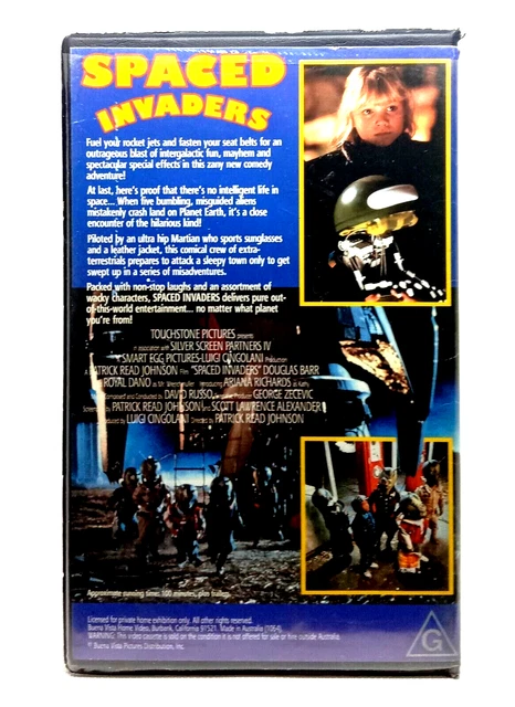 SPACED INVADERS VHS PAL 1990 Ex-Rental TESTED Clamshell Very RARE ...