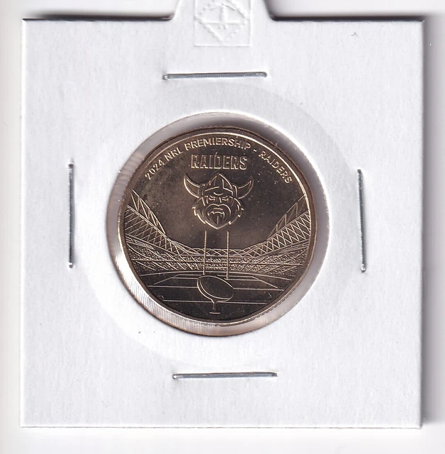AUSTRALIAN: 2024 $1 Nrl Rugby Canberra Raiders Unc Coin In 2X2 Holder ...