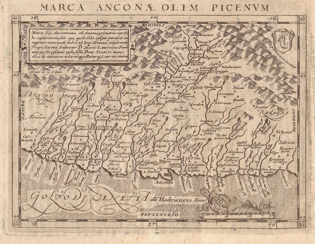 ANTIQUE MAP, MAGINI, Marca Anconea olim Picenum £144.00 - PicClick UK