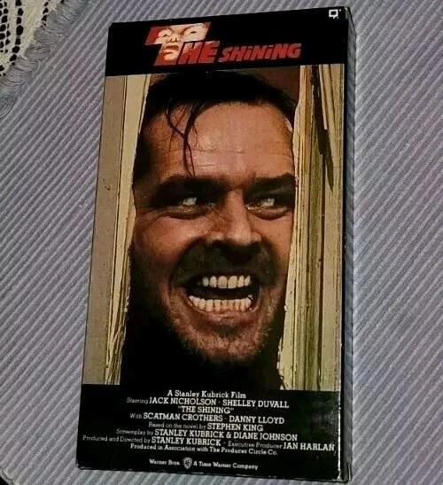 THE SHINING VHS Tape Movie Jack Nicholson 1980 Warner Video Kubrick ...