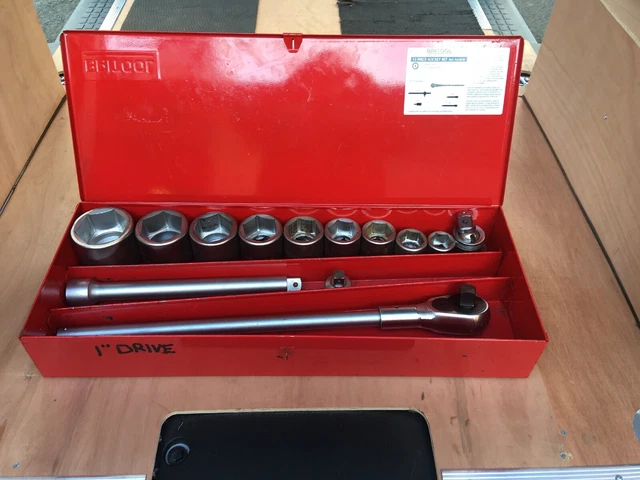 BRITOOL 13 PIECE Metric Socket Part Set In 1” SD. 36mm To 80mm. NA387B ...