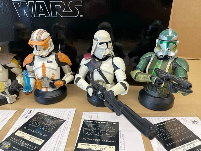 STAR WARS GENTLE Giant Deluxe Clone Commanders Set Mini Busts 136 of ...