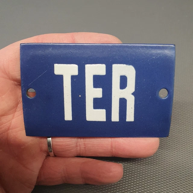 ANCIENNE PLAQUE ÉMAILLÉE de rue TER Ref AP189 EUR 23,00 - PicClick FR