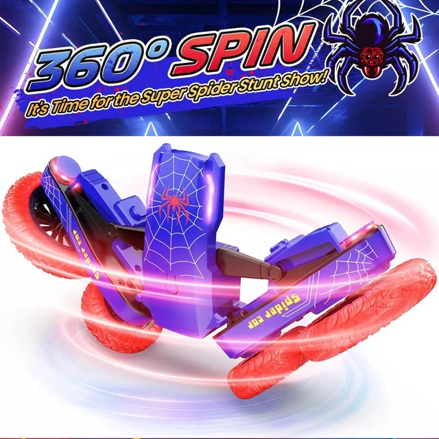 DEERC DE84 SPIDER Mini RC Stunt Car Double Sided 360° Rotating Cars ...