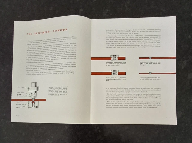 1950S BELLING & Lee Ltd 'Prestinceet' New Fixing Technique Catalogue £ ...