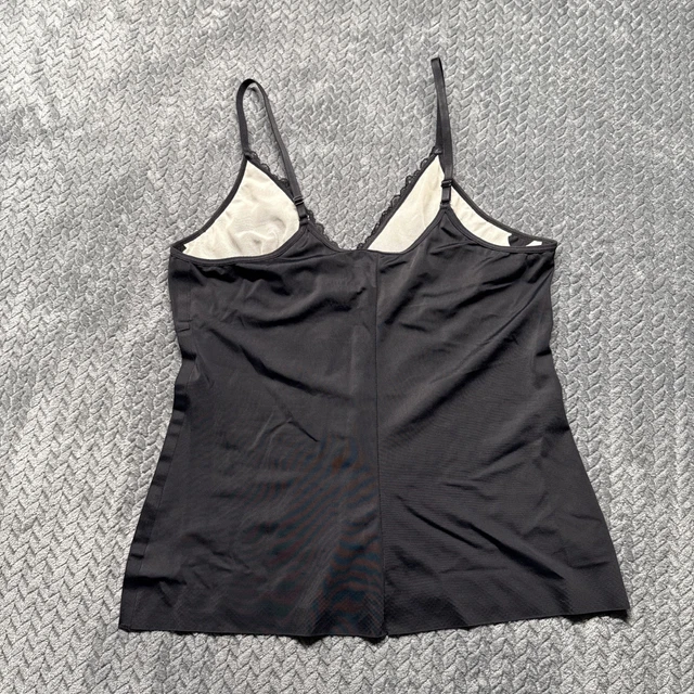 RUBY RIBBON LACE Cami 44 Black Style #1749 Shapewear Satin Adjustable £ ...