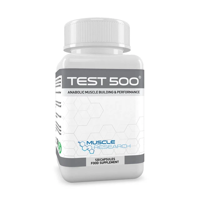 MUSCLE RESEARCH TEST 500-120 Capsules High Dose Bodybuilding Supplement ...