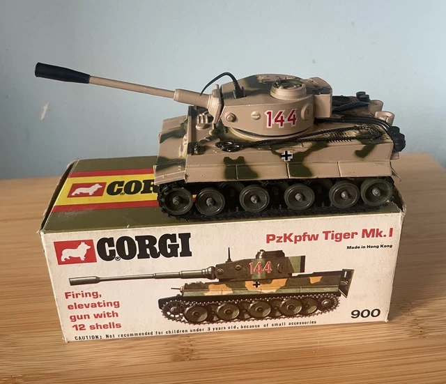VINTAGE CORGI GERMAN WW2 Tiger 1 Model Tank+Shells Nr.900 £26.67 ...