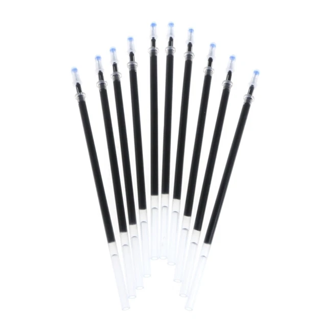 10PCS 0.38MM GEL Ink Ballpoint Pen Refill Black Blue Red Stationery ...