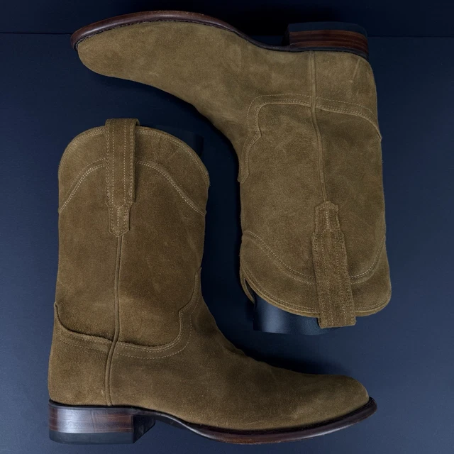 TECOVAS THE SHANE Roper Boots Men’s 9.5 Honey Brown Suede Western ...