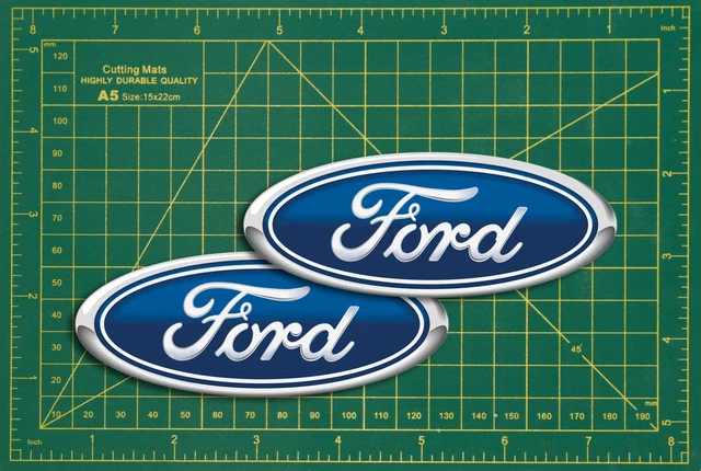 FORD BADGE REPLICA Logo Replica Rally Touring Car STICKER Pair Race ...