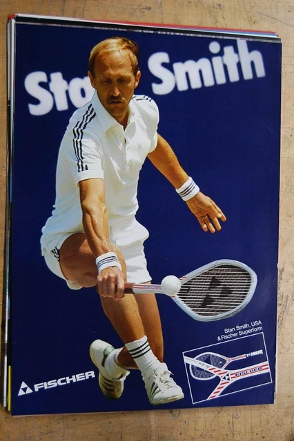 PLAKAT TENNIS STAN Smith Fischer Werbeposter 1980er Original DIN A1 Top ...