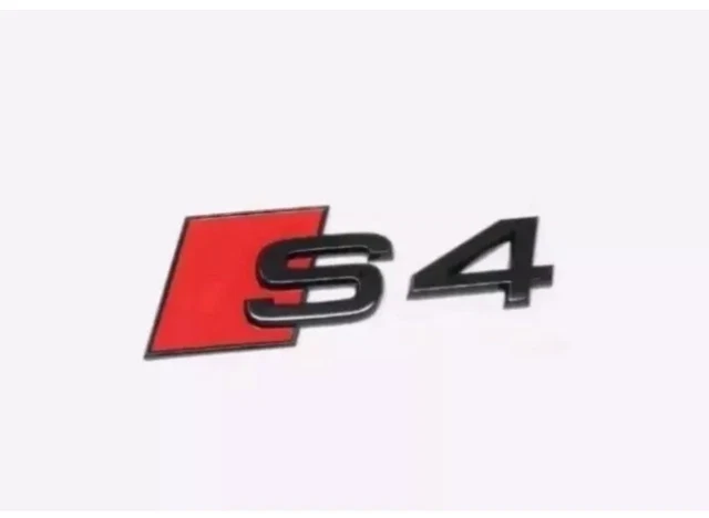 S 4 S-LINE Schriftzug Schwarz Emblem Logo Hinten Heckklappe Schwarz Rot ...
