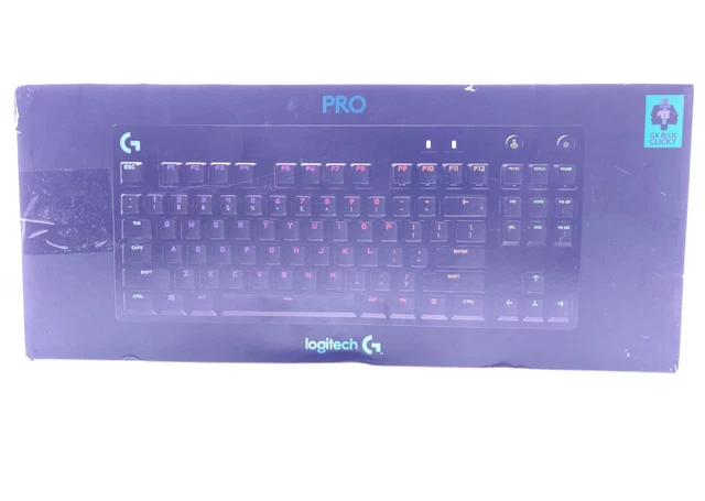 LOGITECH G PRO Mechanical Wired TKL Gaming GX Blue Clicky Switch ...