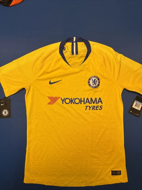 NEW CHELSEA NIKE 18/19Vaporknit Away Yellow Soccer Jersey Shirt M ...
