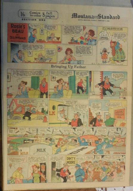 BRINGING UP FATHER Sunday by George McManus from 2/7/1937 Full Page ...