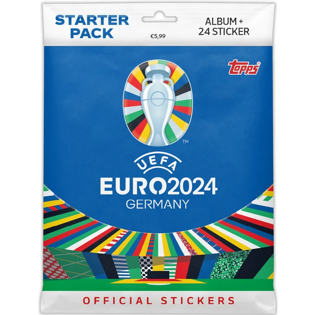 TOPPS UEFA EURO EM 2024 Germany -Sammelsticker - 25 Stickertüten (150 ... TOPPS UEFA EURO EM 2024 Germany -Sammelsticker - 25 Stickertüten (150 ...