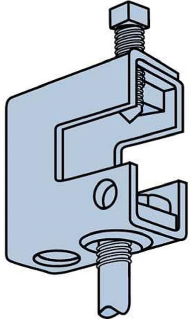 UNISTRUT BEAM CLAMP UNIP2676H 10-12mm Screw Mounting, Hot Dip ...