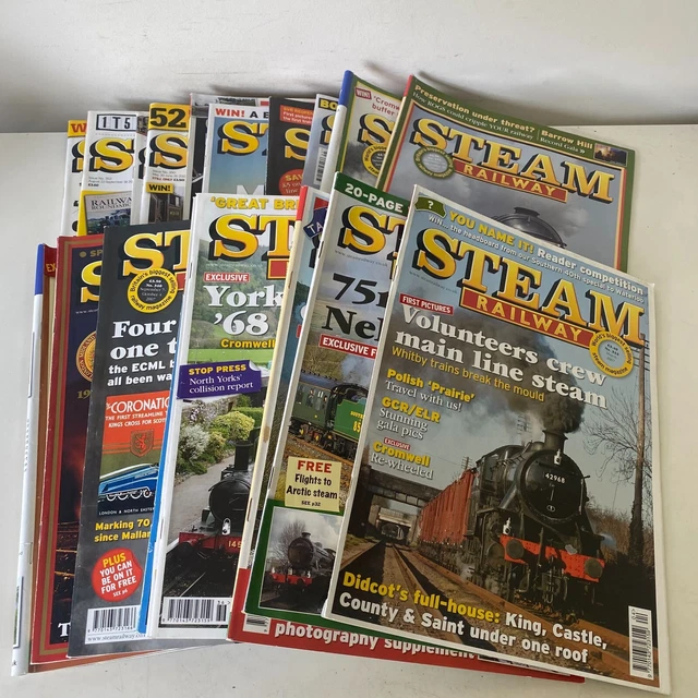 19 LOT STEAM Railway Magazines #333-354 2007-2008 Missing #337, 347 ...