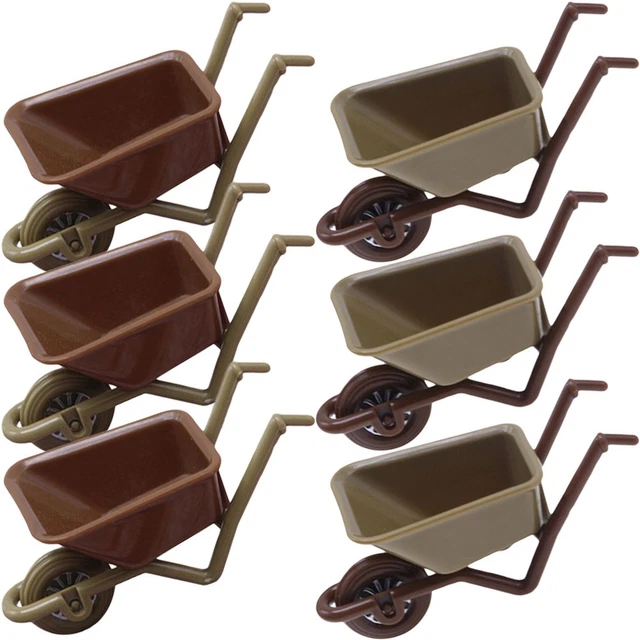 6 PCS MINI Farm Wheelbarrow Childrens Miniture Wheelbarrowd for Crafts ...