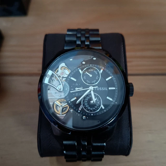 FOSSIL ME1136 SEMI Automatic Stainless Steel Black Dial Classic Men's ...