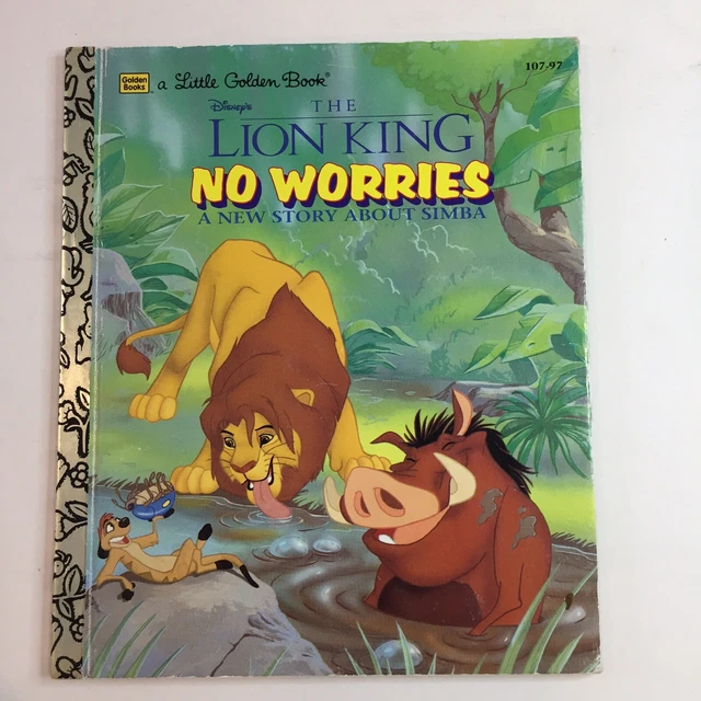 LITTLE GOLDEN BOOK Disney Lion King Simba No Worries Pumbaa Timon ...