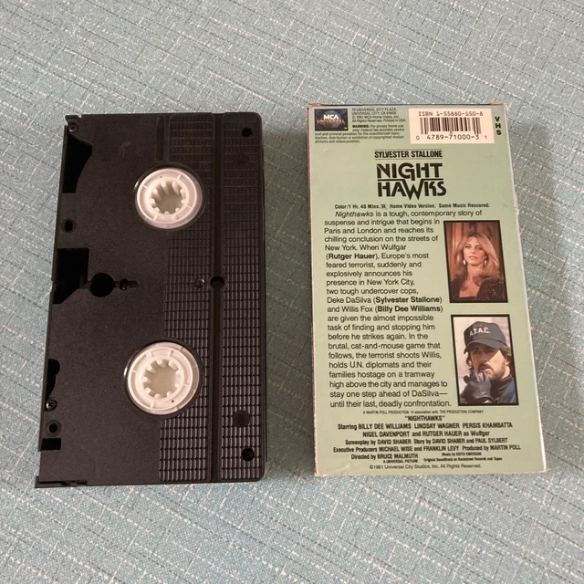 NIGHTHAWKS (VHS, 1981) Sylvester Stallone Rutger Hauer Billy Dee ...